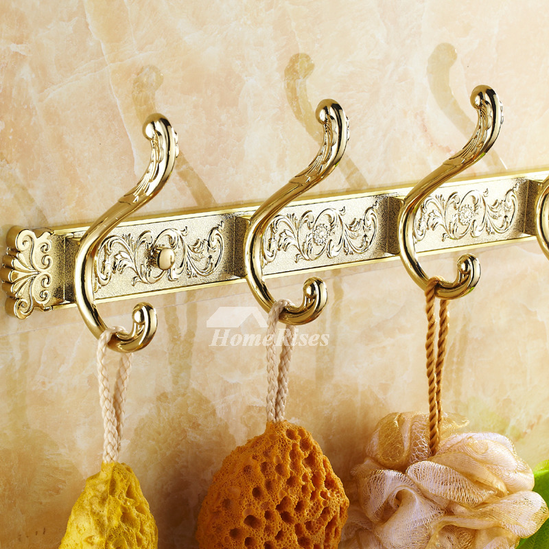 Golden Polished Brass antique Robe Hooks