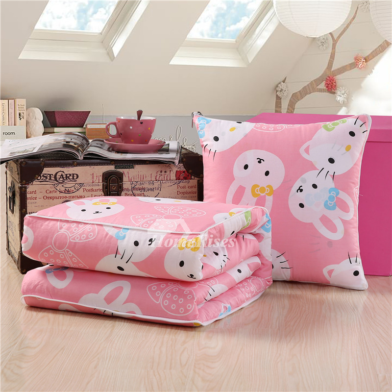 Cute Kids Cartoon Animal Memory Foam Pink Throw Pillows