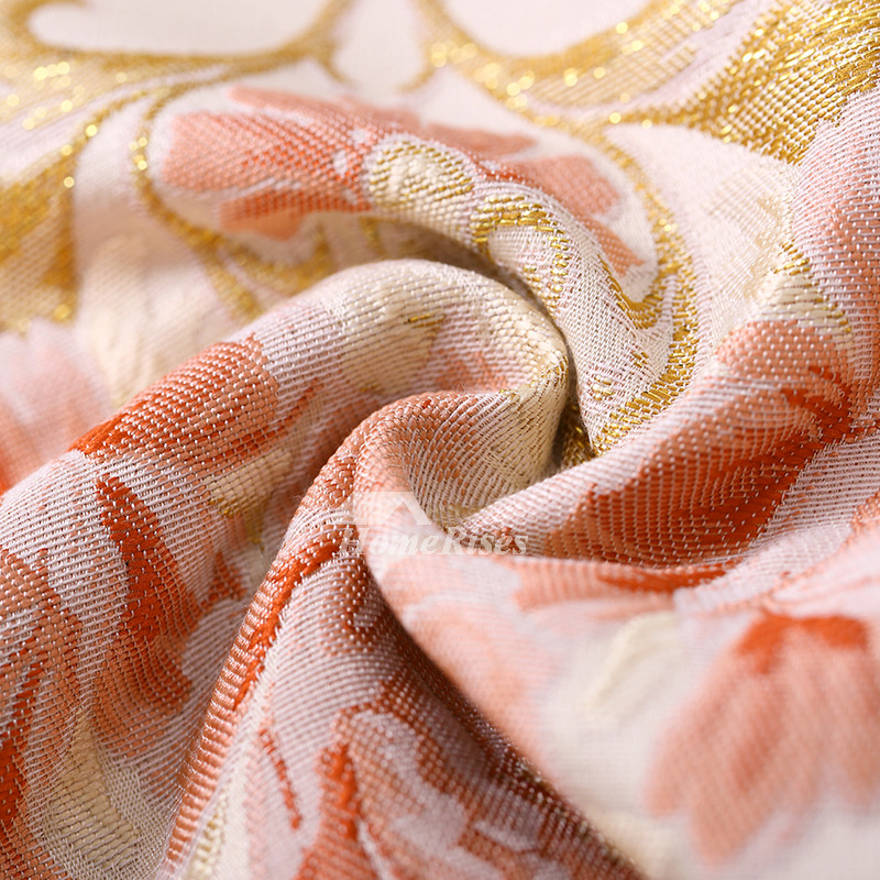 Country Pink Floral Polyester Fiber Throw Pillows For Couch