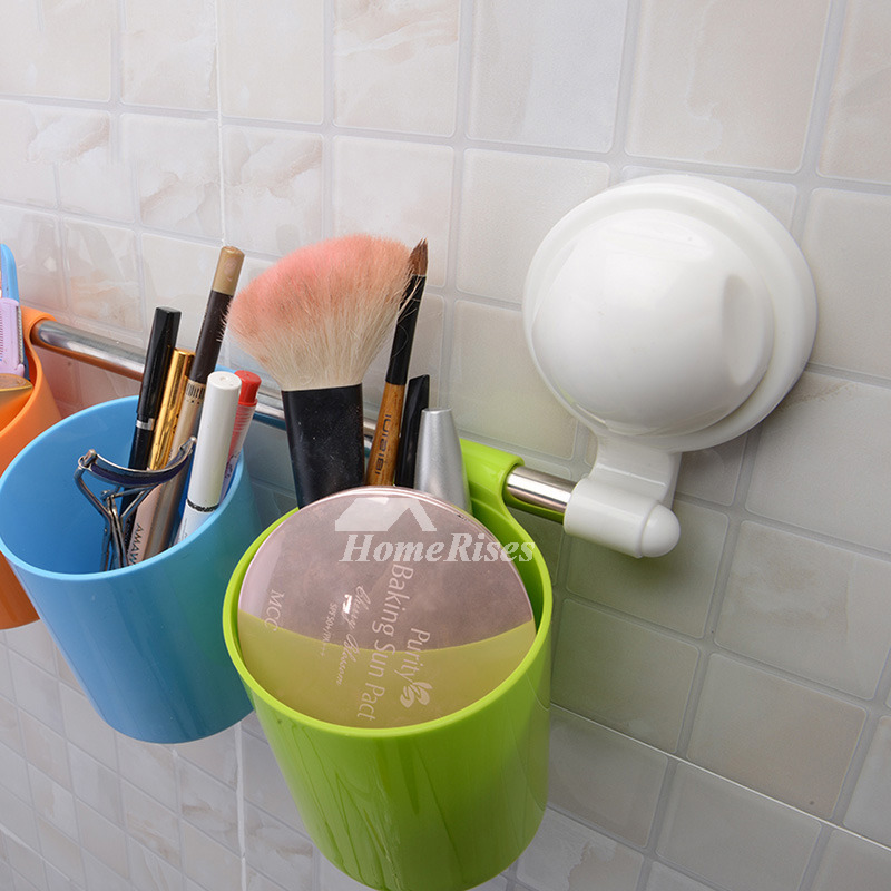Suction Cup Colorful Cup Hanging Toothbrush Holder