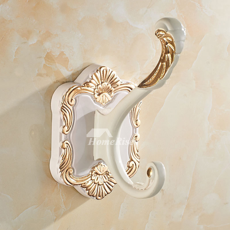 Modern Robe Hook Carved Wall Mount White Robe Hook