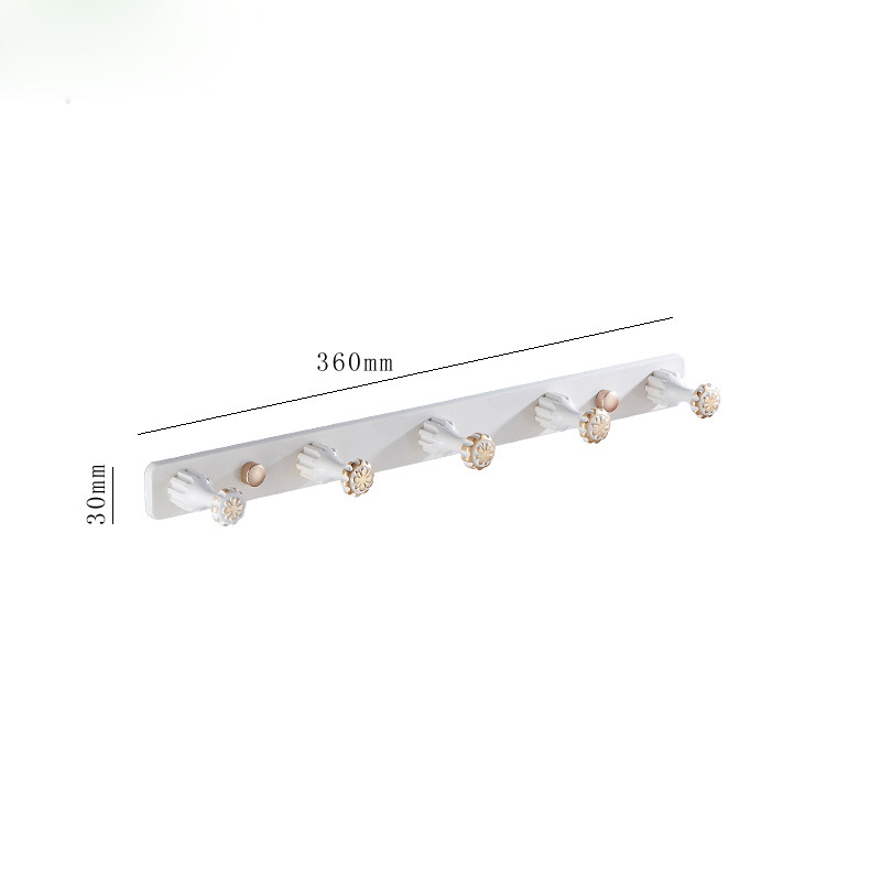 Contemporary Wall Mount White Painting Rectangular Shaped Bathroom Hook