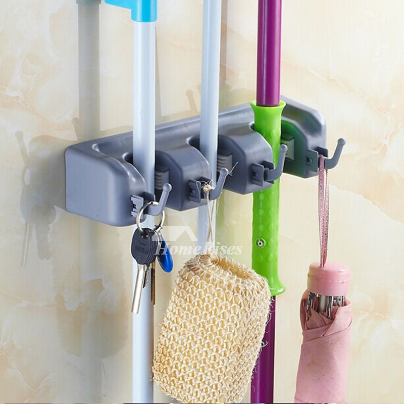 Simple ABS Plastic Silicone Mop Frame Hooks For Towels In Bathroom