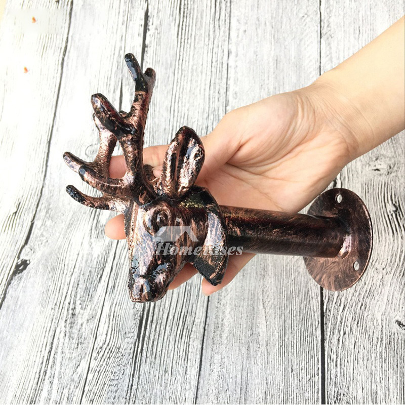 Antique Antler Shaped Decorative Robe Hooks Wall Mount