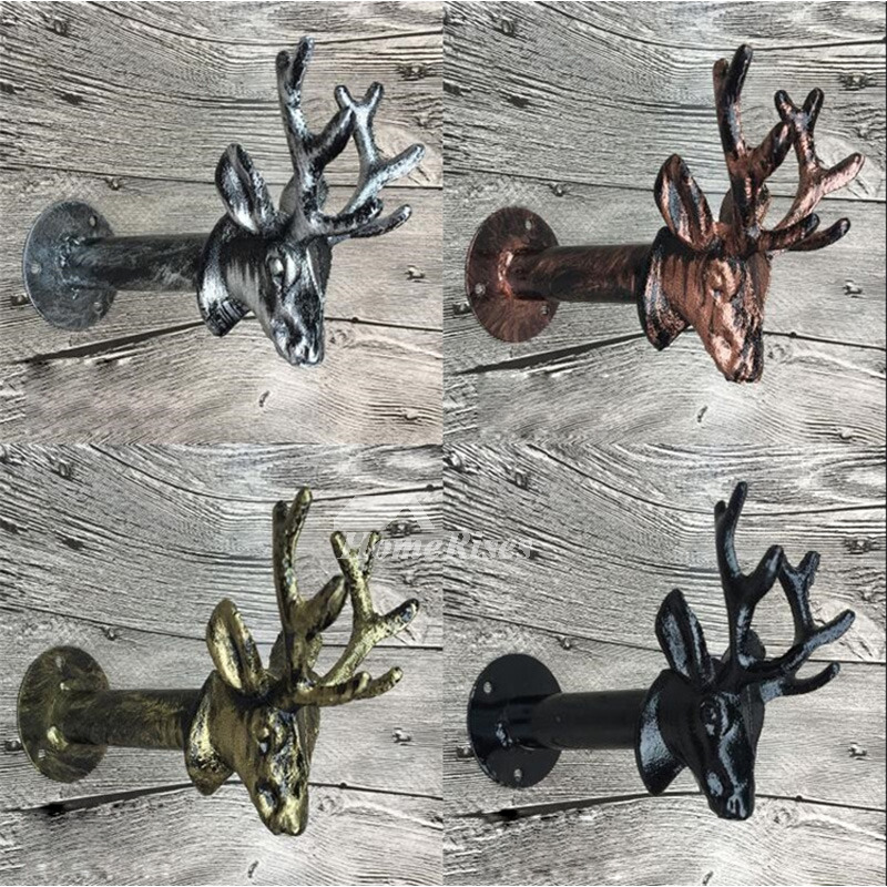 Antique Antler Shaped Decorative Robe Hooks Wall Mount