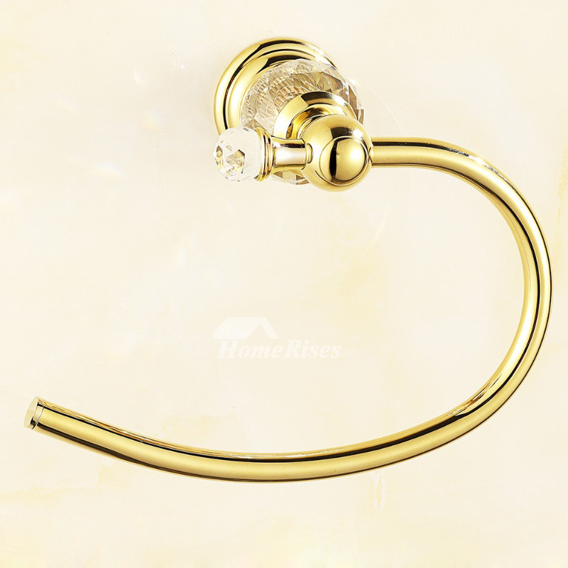 Exquisite Wall Mount Bathroom Towel Rings Silver/Gold/Rose Gold