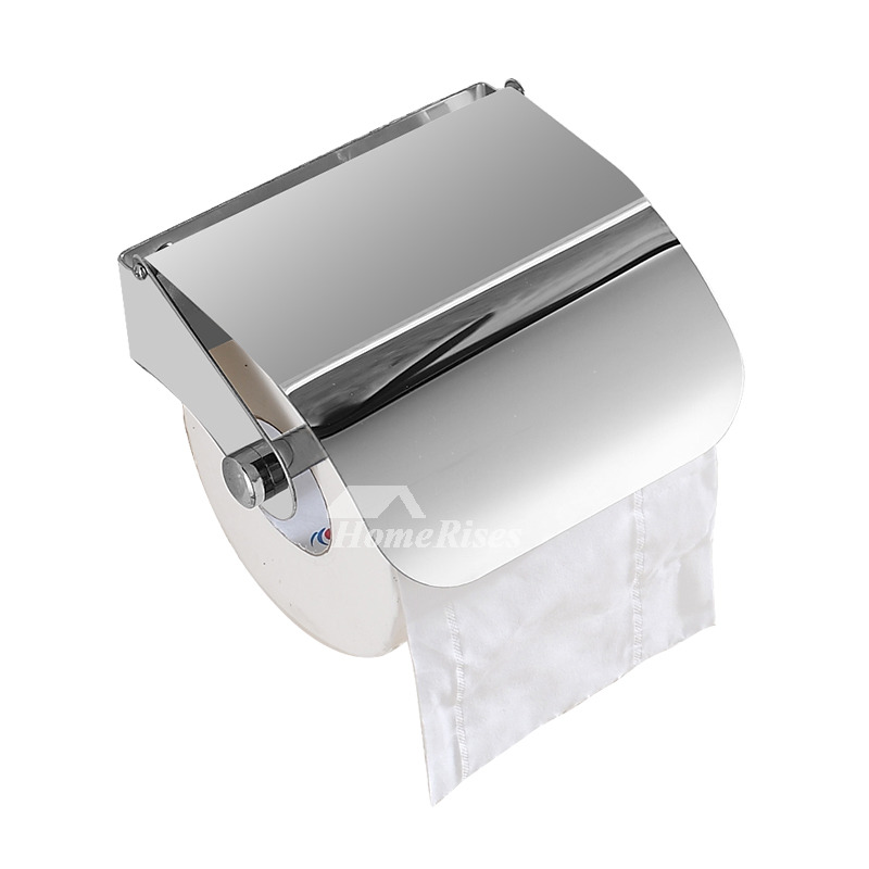 Simple Stainless Steel Modern Toilet Paper Holder Silver