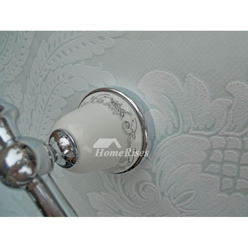 Porcelain Towel Ring Round Shaped Brass Bathroom