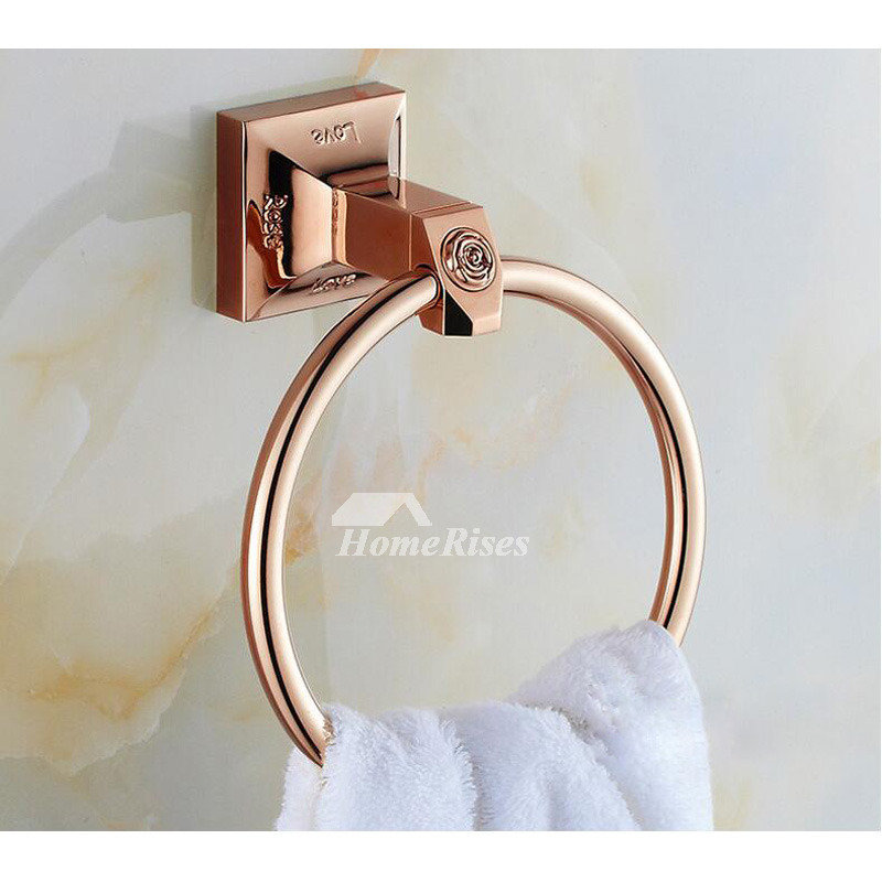 Chrome Towel Rings Silver Wall Mount Bathroom