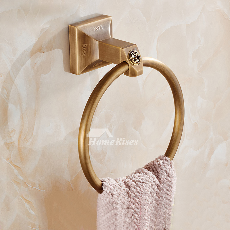 Chrome Towel Rings Silver Wall Mount Bathroom