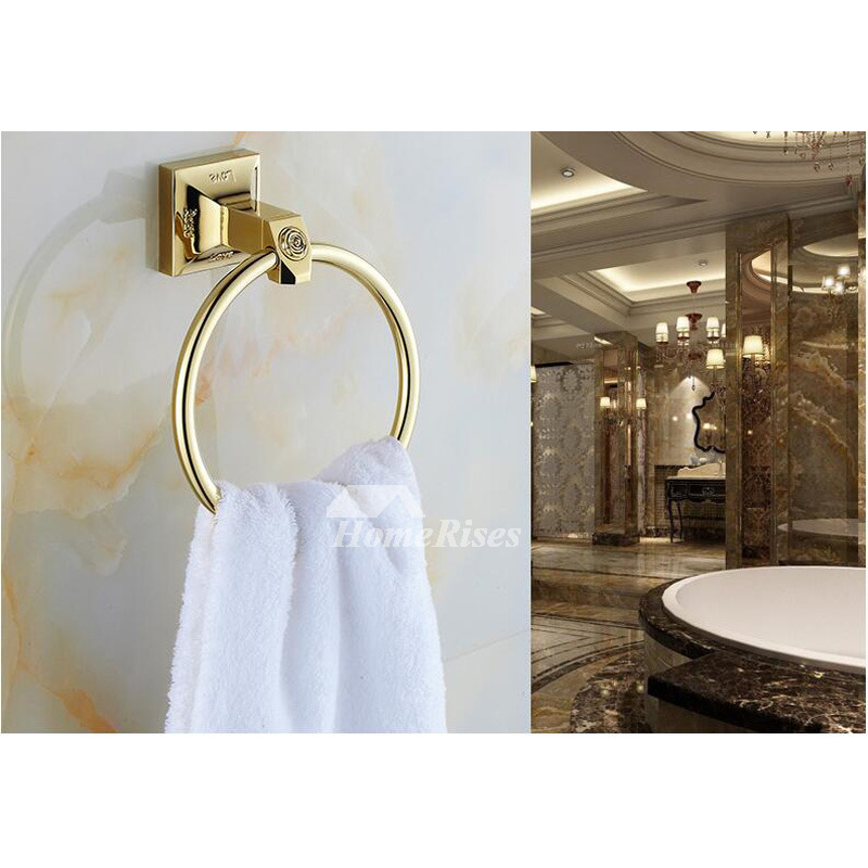 Chrome Towel Rings Silver Wall Mount Bathroom