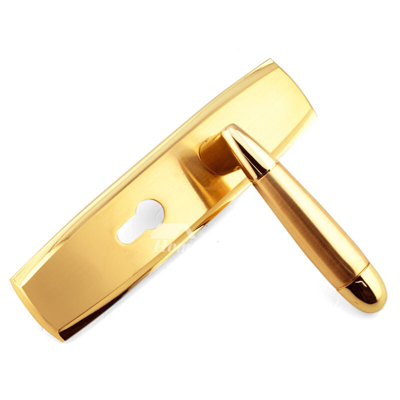 Commercial Door Locks Gold Zinc Alloy Luxury Polished Brass