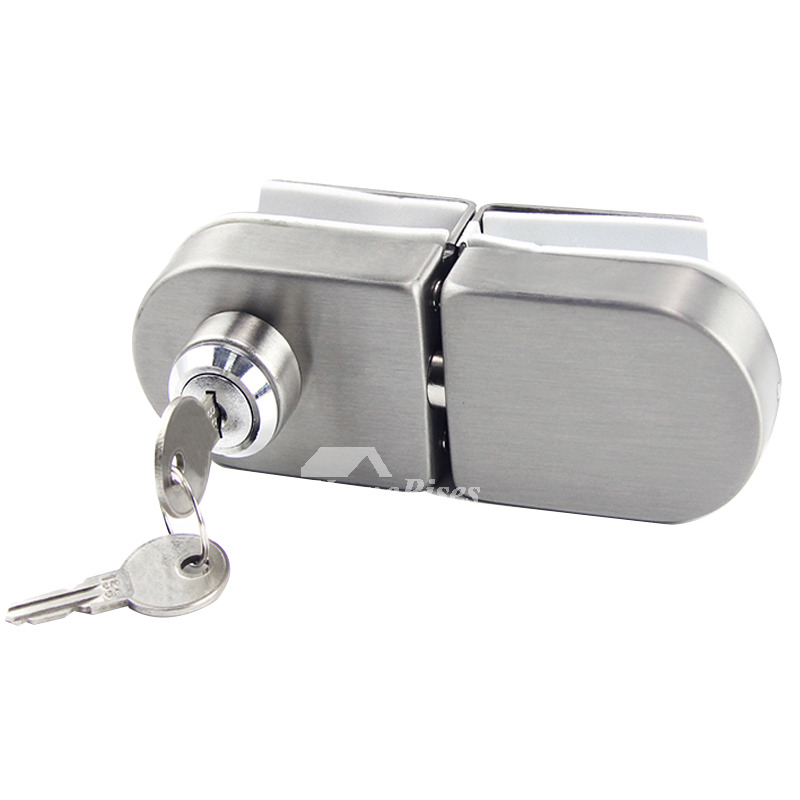 Double Door Lock Stainless Steel Silver Brushed Simple Solid