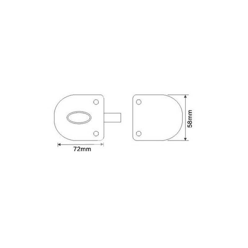 Double Door Lock Stainless Steel Silver Brushed Simple Solid