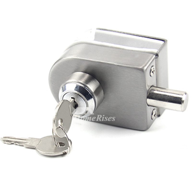 Double Door Lock Stainless Steel Silver Brushed Simple Solid