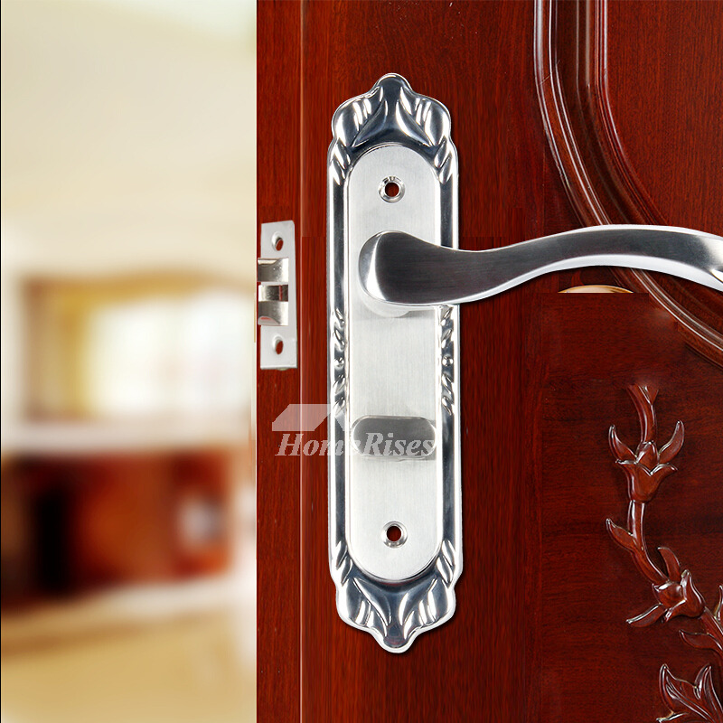Solid Stainless Steel Silver Door Locks And Handles Without Key