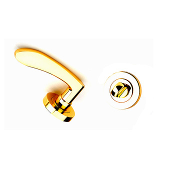 Front Door Handles Without Key Polished Brass Gold Zinc Alloy