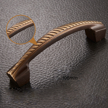 Antique Brass Drawer Pulls Carved 4.5 Inch Gold Unique Closet Interior