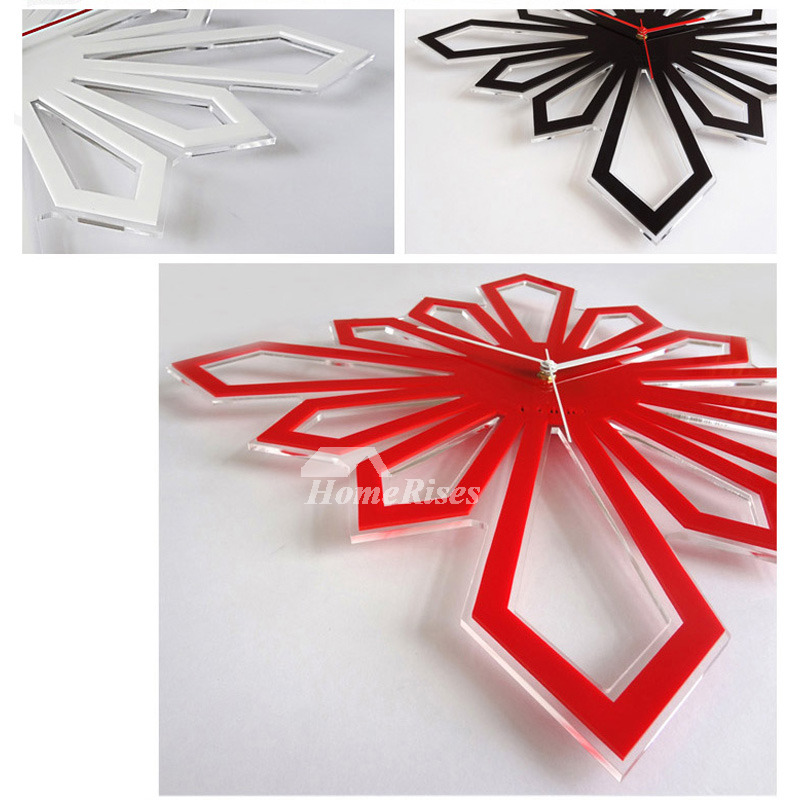 Creative Square Unique Wall Clocks Acrylic Cool Modern Painting