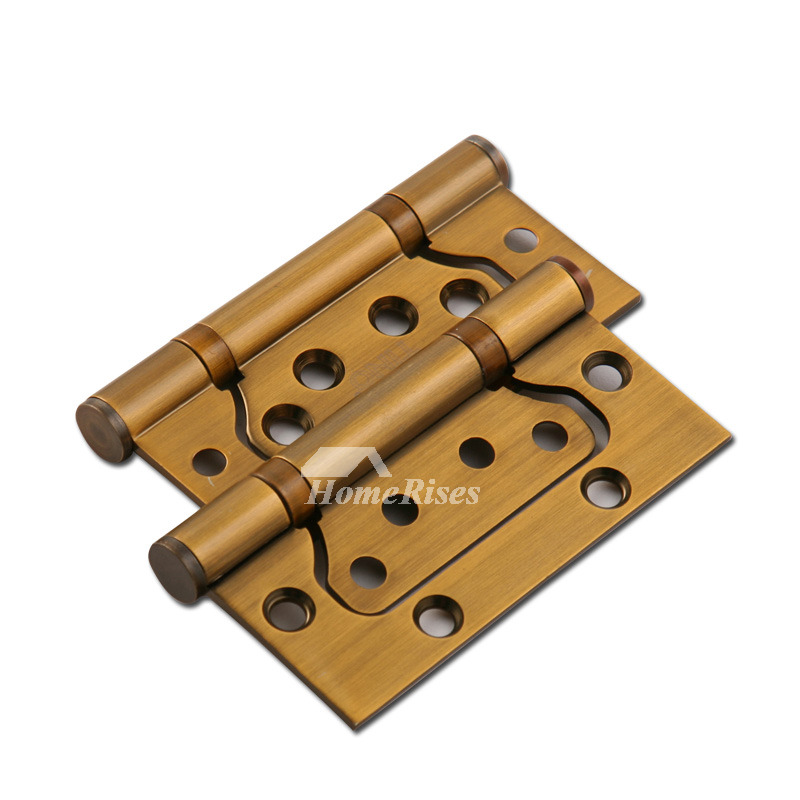 Hinges On Door Antique Brass Brushed Gold 2 Pcs Fancy Design