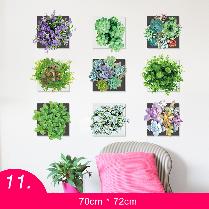 3D Wall Stickers Plant/Flower Pattern Living Room Decorative PVC