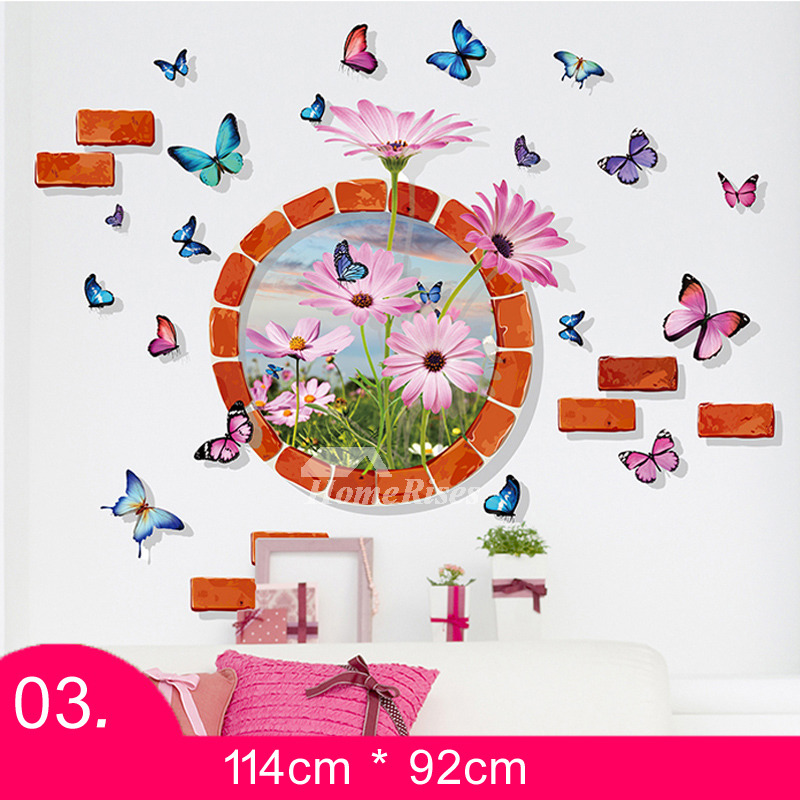 Animal Wall Decals Decorative Self Adhesive Kitchen Bathroom PVC