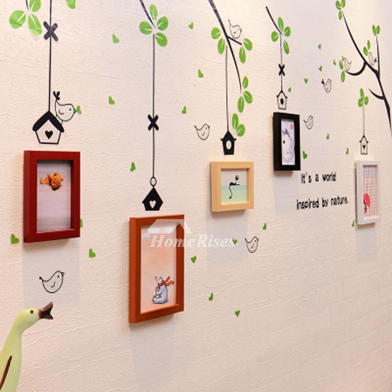 Butterfly Wall Decals Bird Photo Frame Living Room 3D PVC Acrylic