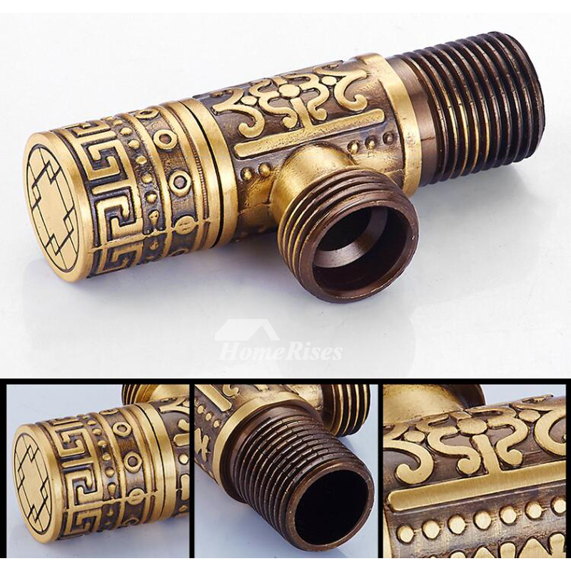 Vintage Carved Brass Antique Brass Angle Valve Designer