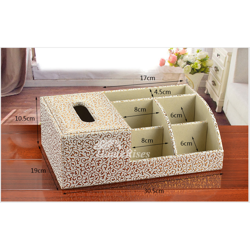 Tissue Box Holder Rectangular Leather Vintage Decorative Holder Chic