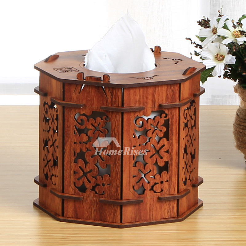 Wooden Tissue Box Cover Hollow Carved Living Room Decorative Best