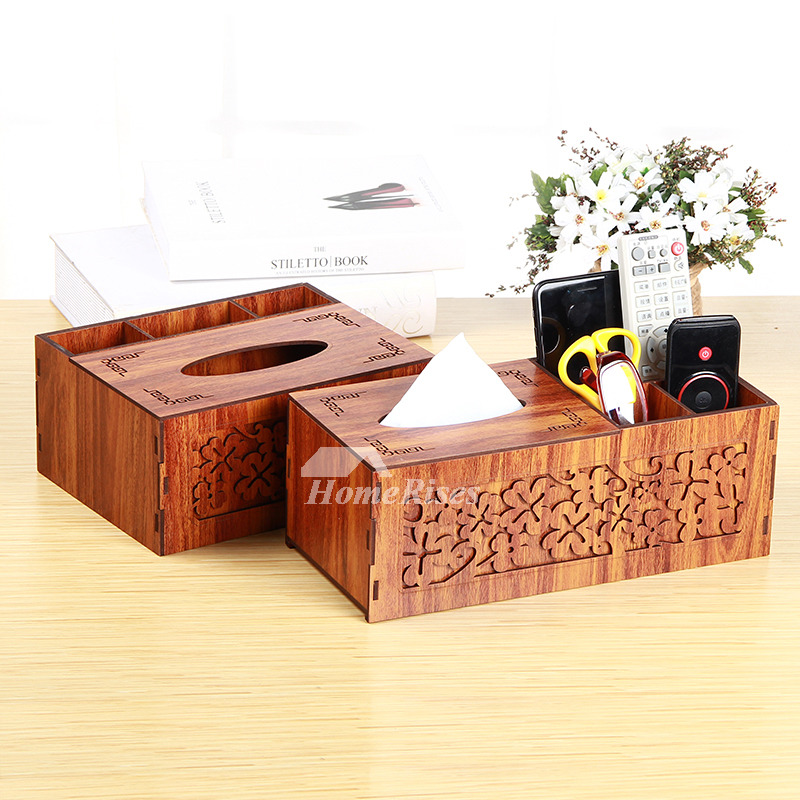 Wooden Tissue Box Cover Hollow Carved Living Room Decorative Best