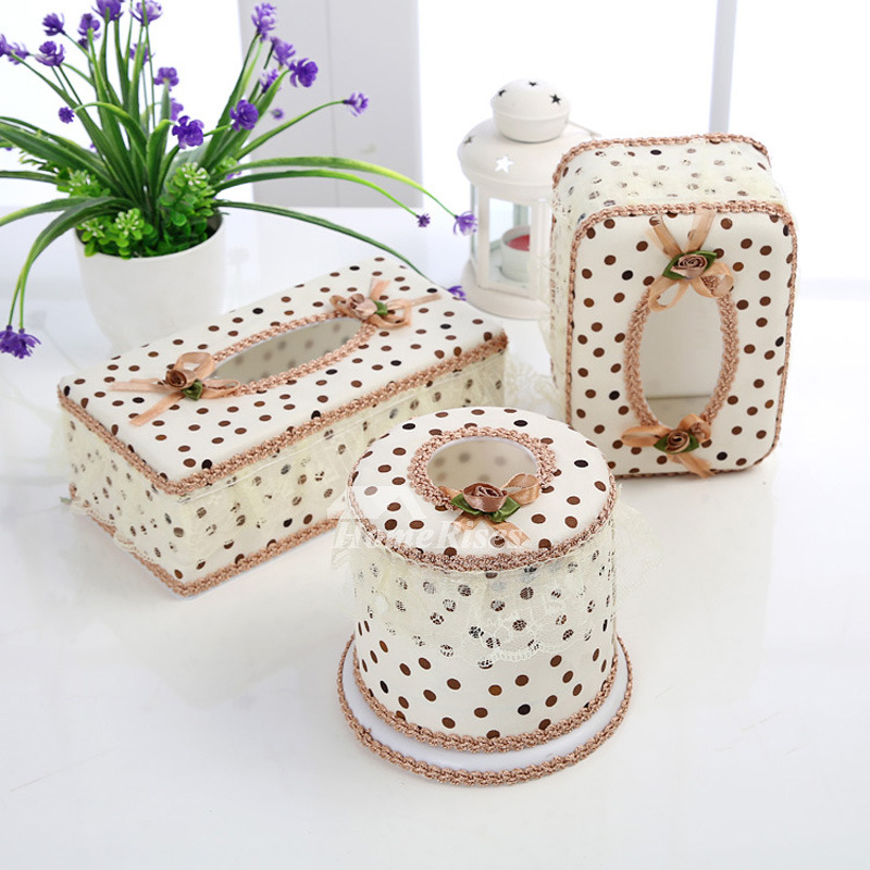 Decorative Tissue Box Cover Set Fabric Plastic Car Rectangular Modern