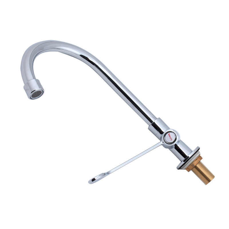 High Arc Kitchen Faucet Centerset One Hole Single Handle Electroplated