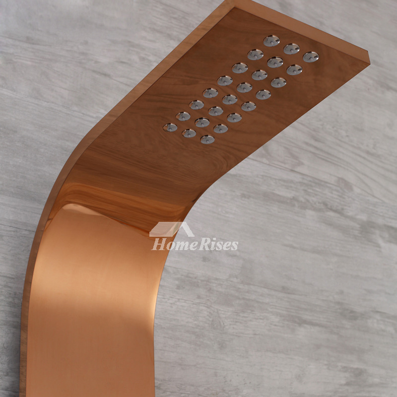 Shower Panel System Rose Gold SPA Stainless Steel Bathroom