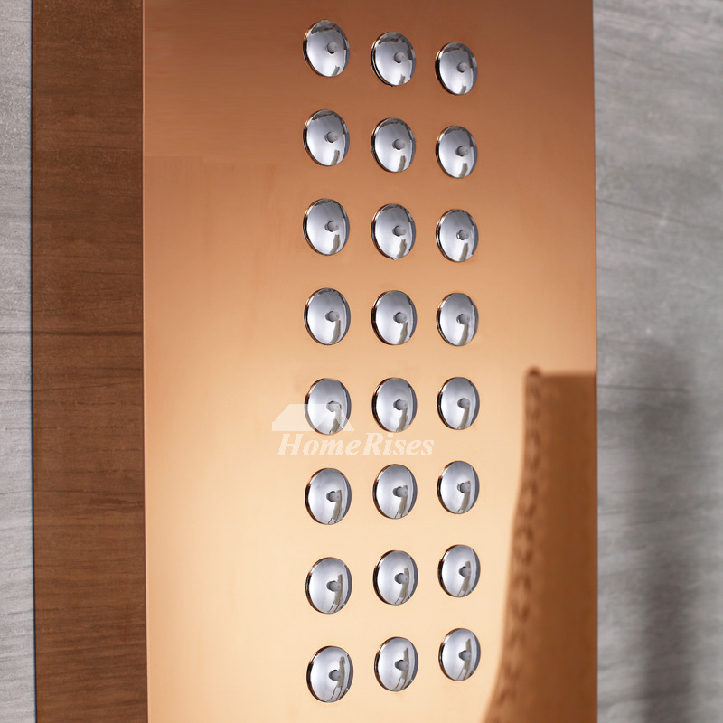 Shower Panel System Rose Gold SPA Stainless Steel Bathroom