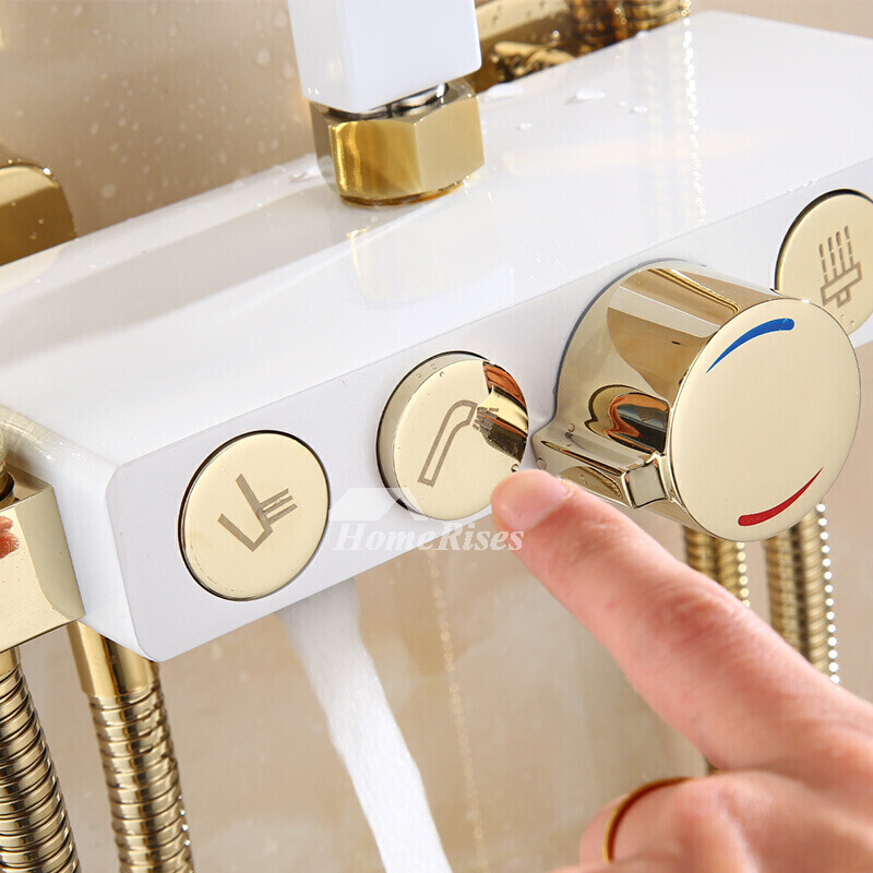 Best Shower System White Painting Wall Mount Single Handle