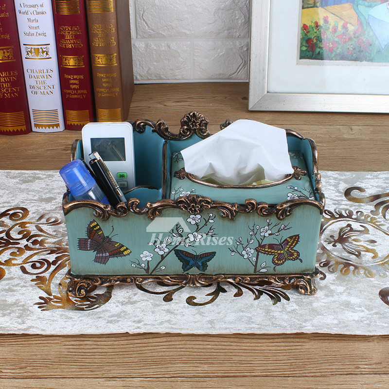 Decorative Tissue Box Resin Hand Made Vintage Facial Cover Holder