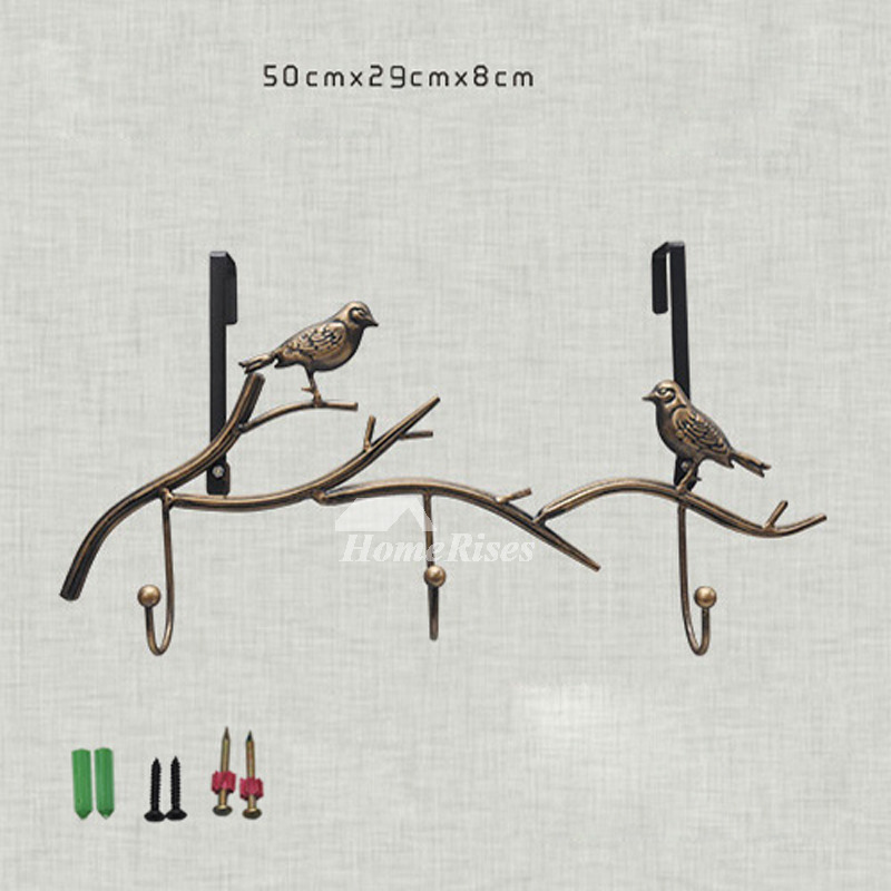 Cast Iron Wall Hooks Bird Decorative Rustic Coat Vintage Animal Hat
