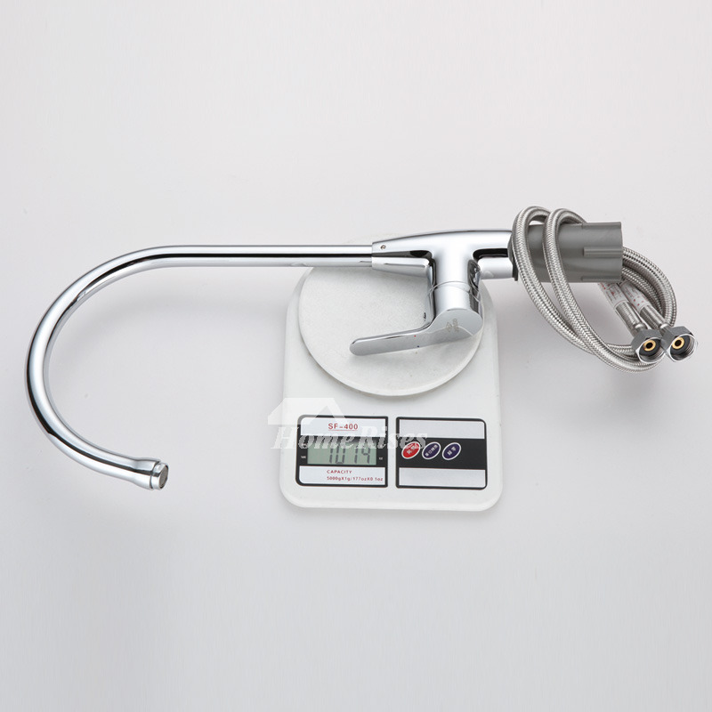 High Flow Kitchen Faucet Silver Brass Chrome Single Handle Best