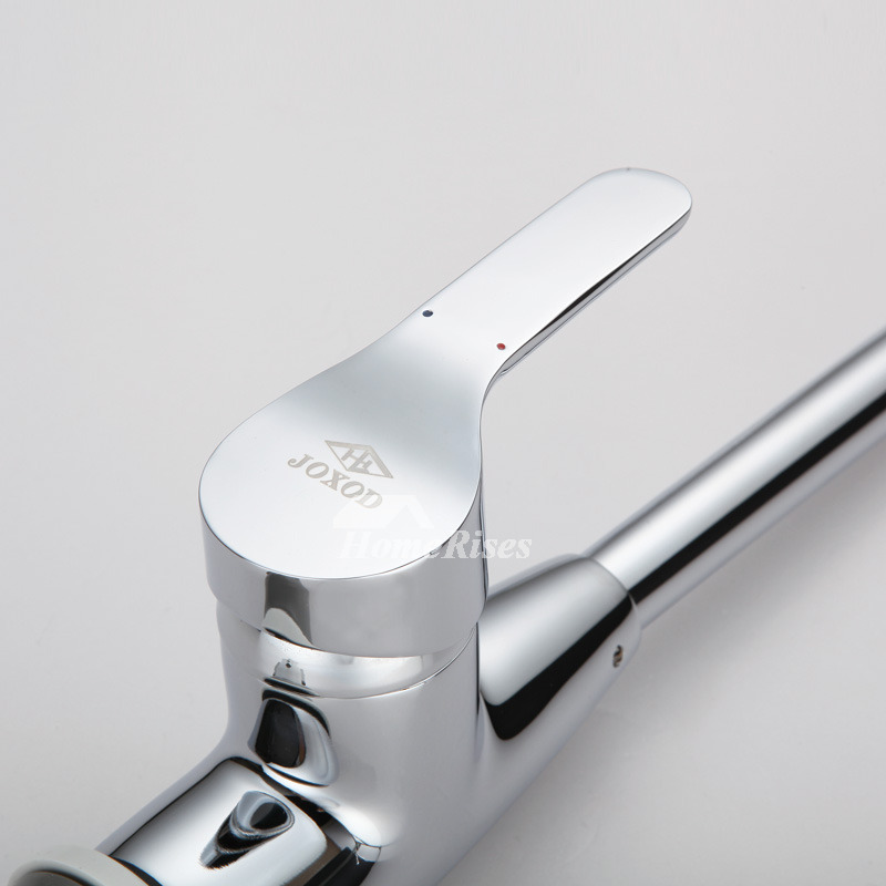 High Flow Kitchen Faucet Silver Brass Chrome Single Handle Best