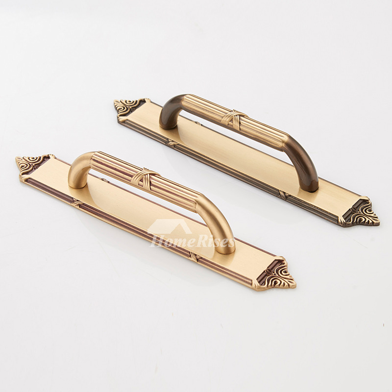 Luxury 7 Inch Gold Polished Brass Unique Drawer Pulls Bathroom