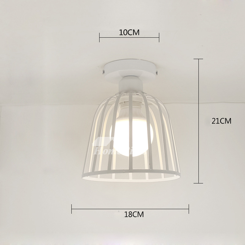 Small Ceiling Lights Pineapple Wrought Iron Entryway Black/White