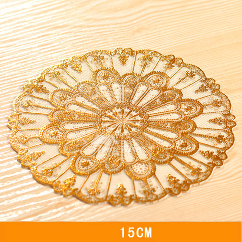 Coasters PVC Fabric Gold Modern Unique Round/Rectangule