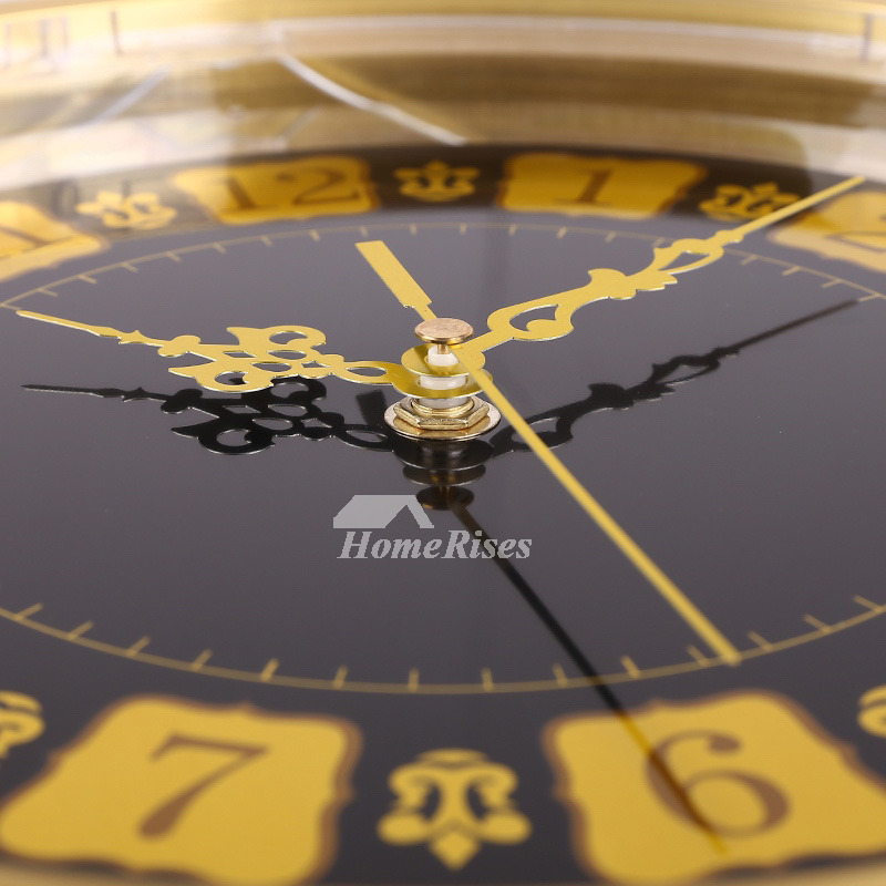 Luxury Gold/Rose Gold Wall Clocks Round Large ABS Glass Unique