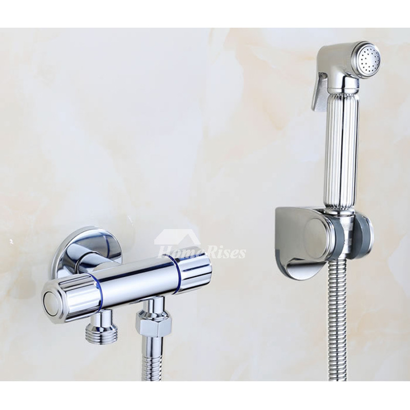 Hand Held Bidet Modern Chrome Brushed Polished Brass Gold