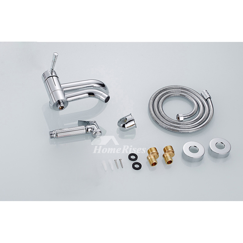 Bidet Hand Held Wall Mounted Chrome Brass Silver Single Handle Toilet