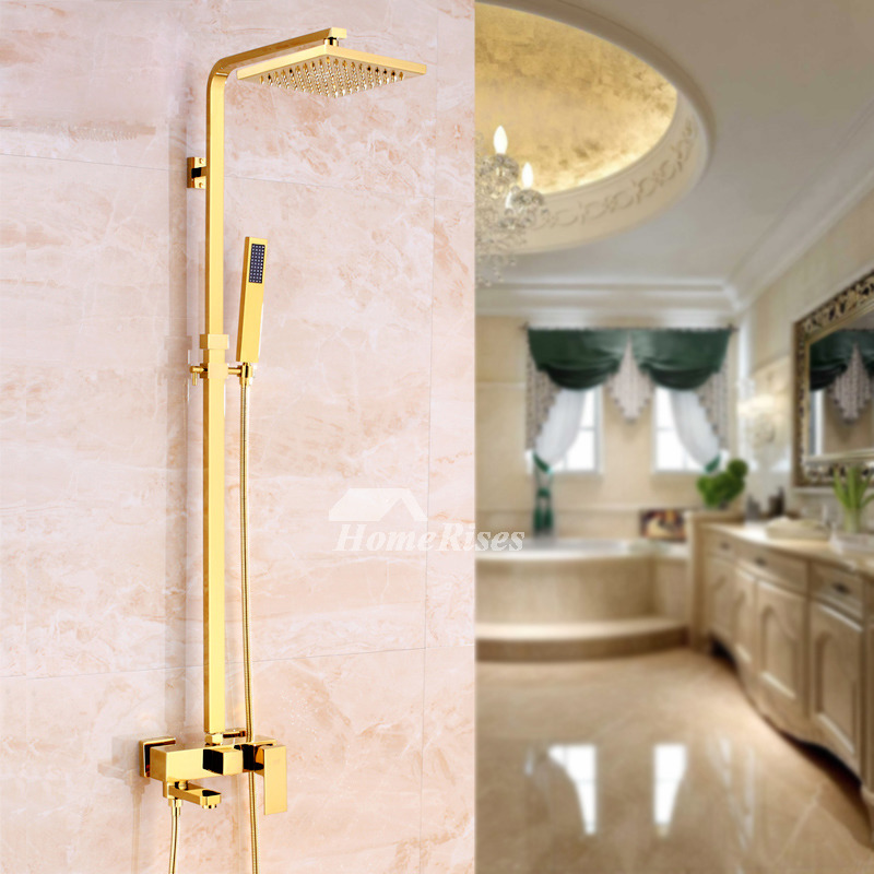 Rain Shower System Gold Exposed Luxury Discount Best Wall Mount