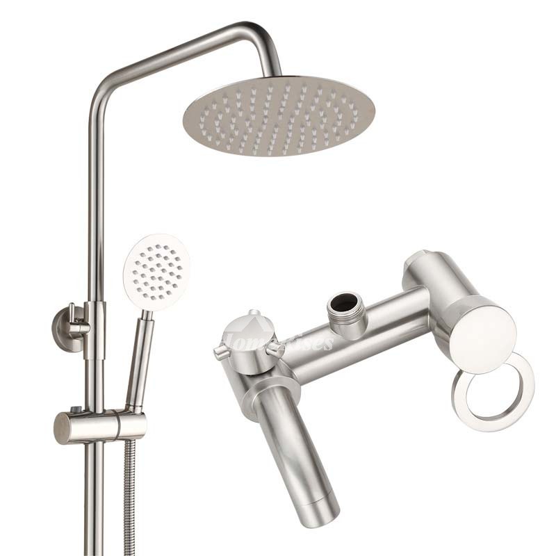 Modern Brass 304 Stainless Steel Silver Shower Systems Bathroom Best