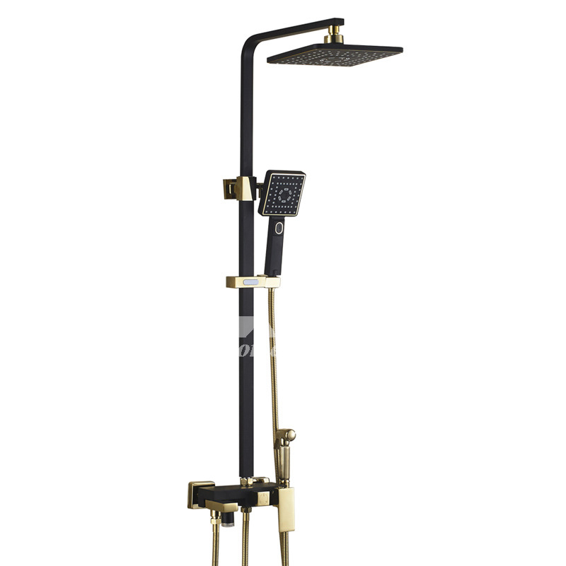 Modern Shower Faucets Commercial Black White Brass Sidespray