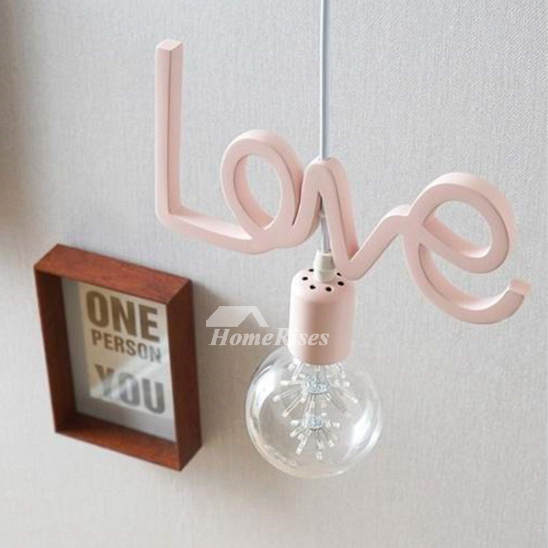 Pink Pendant Light Romantic Fixture Hanging Girls Small Bedroom